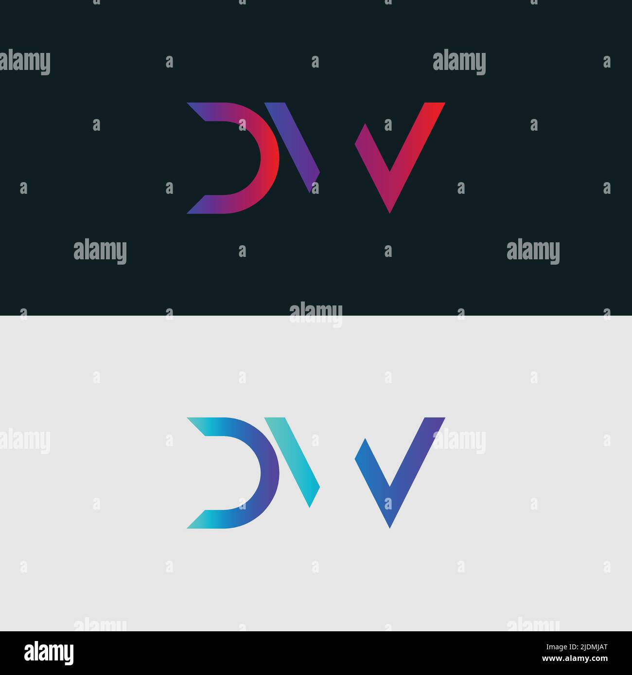 Alphabet letter icon logo DW Stock Vector Image & Art - Alamy