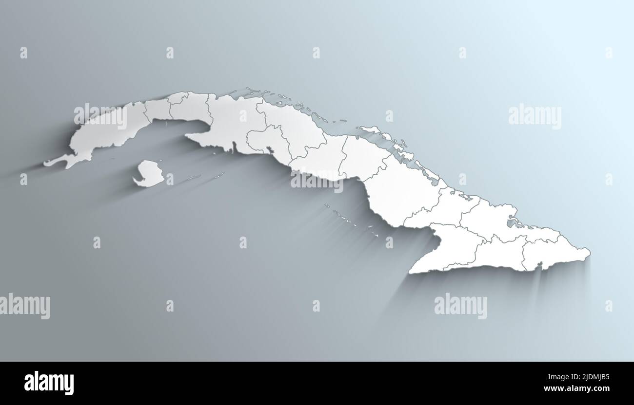 Geographical Map of Cuba with Provinces with Counties with Regions with ...