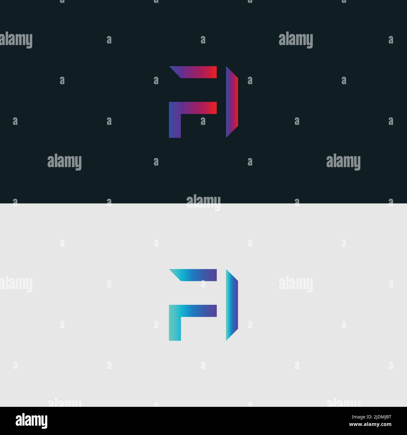 Alphabet letter icon logo FI Stock Vector Image & Art - Alamy