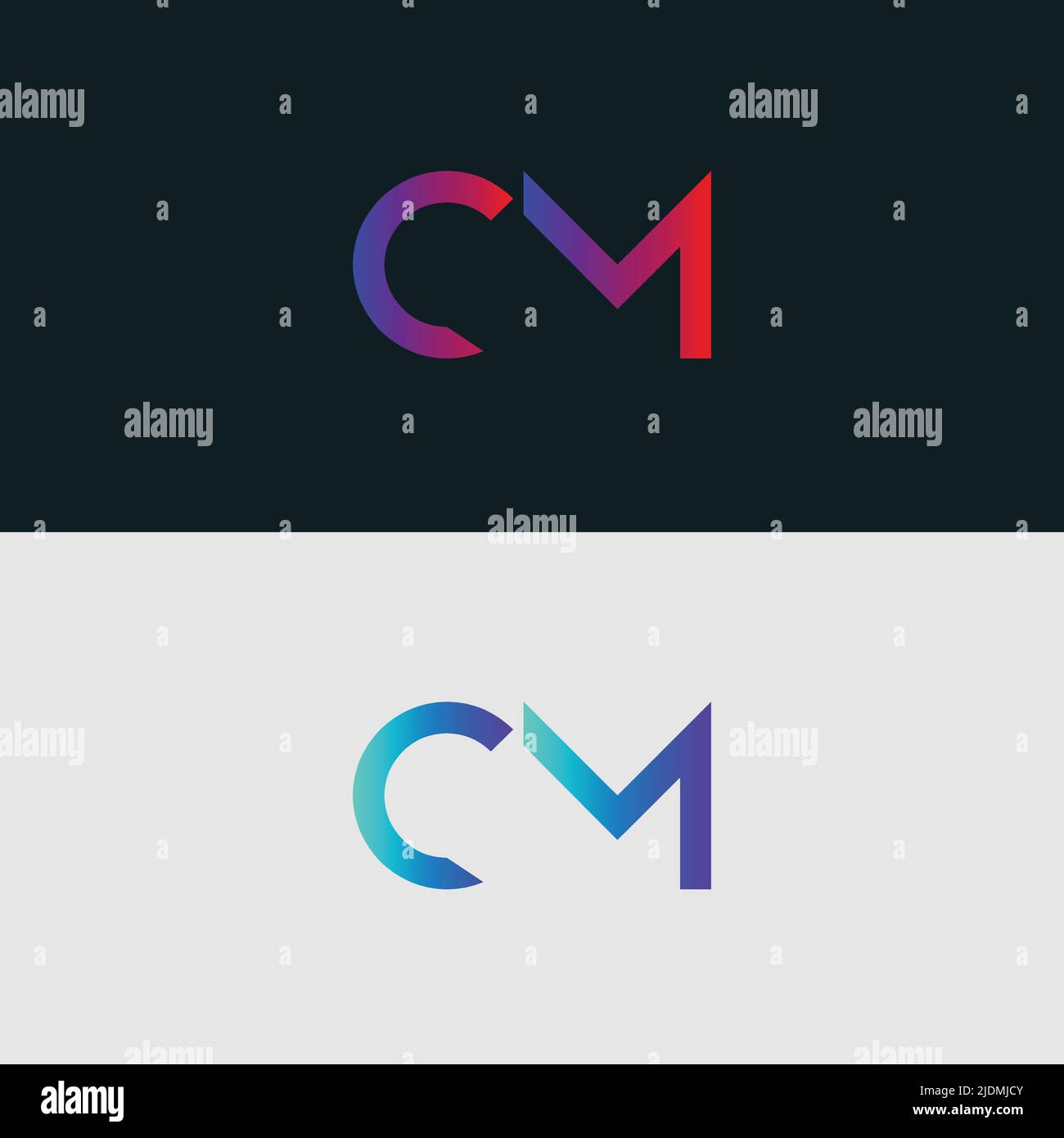 Alphabet letter icon logo CM Stock Vector Image & Art - Alamy