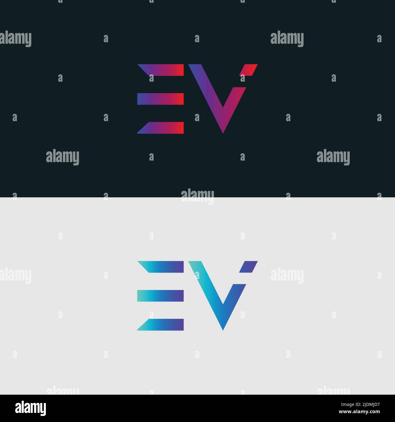 Alphabet letter icon logo EV Stock Vector Image & Art - Alamy