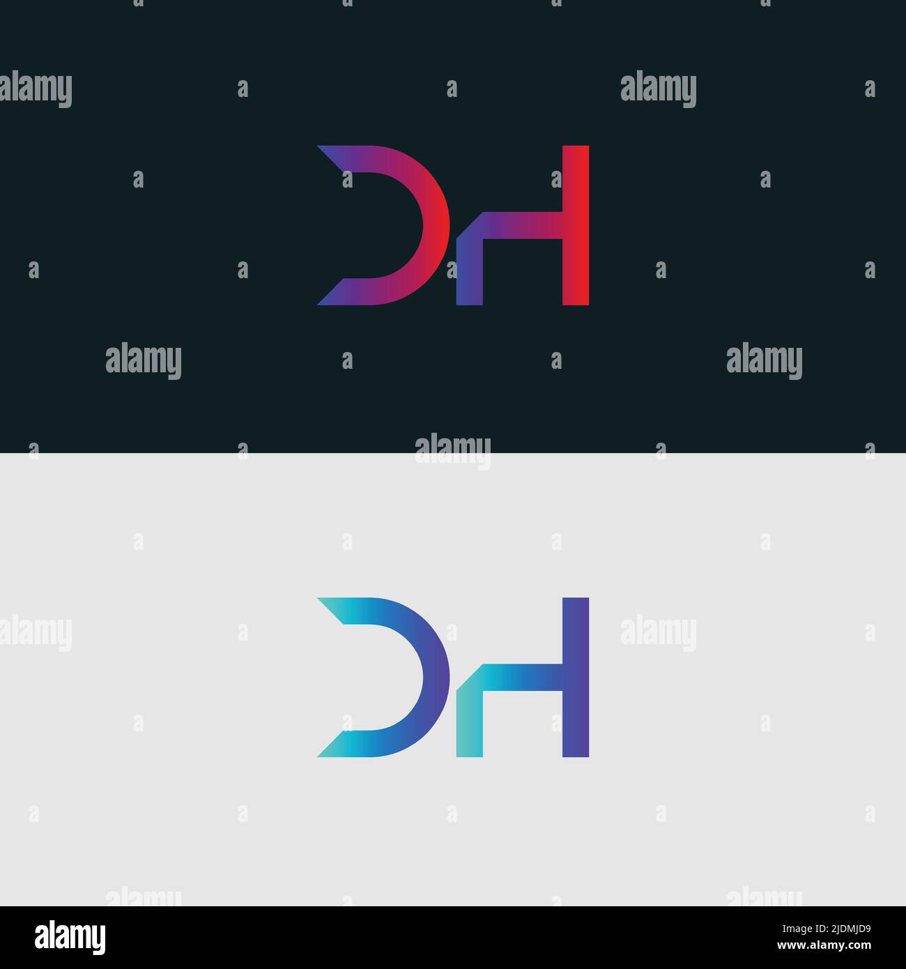 Alphabet letter icon logo DH Stock Vector Image & Art - Alamy