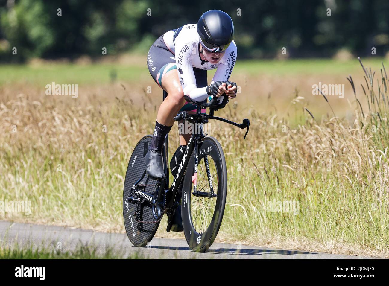 Drenthe. the Netherlands, 2022-06-22 14:44:53 EMMEN - Cyclist Leonie ...