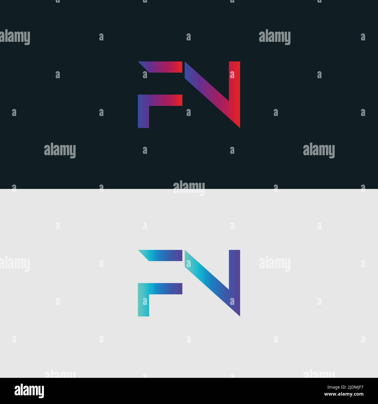 Alphabet letter icon logo FN Stock Vector Image & Art - Alamy