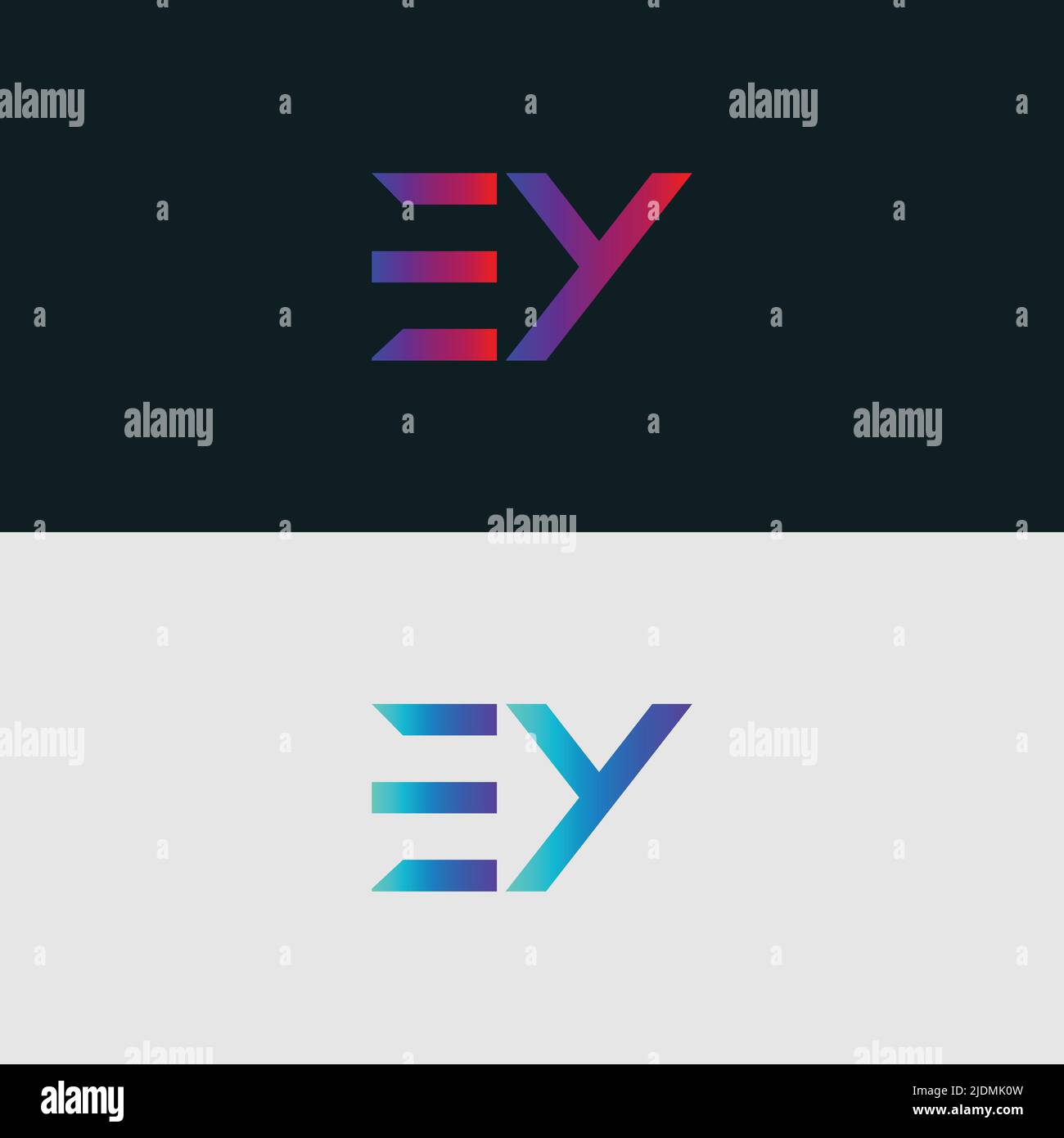 Initial Alphabet letter Logo icon EY, colorful vibrant gradient color ...