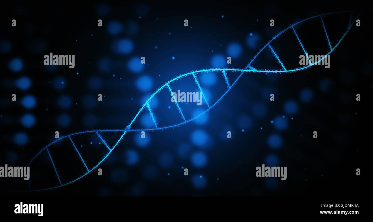 Image of dna strands on black background Stock Photo - Alamy