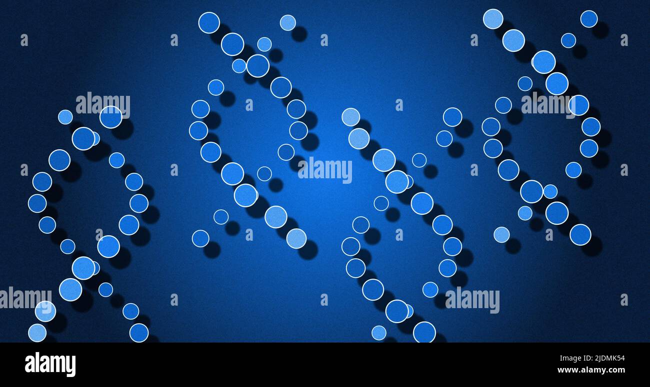 Image of dna strands on blue background Stock Photo - Alamy