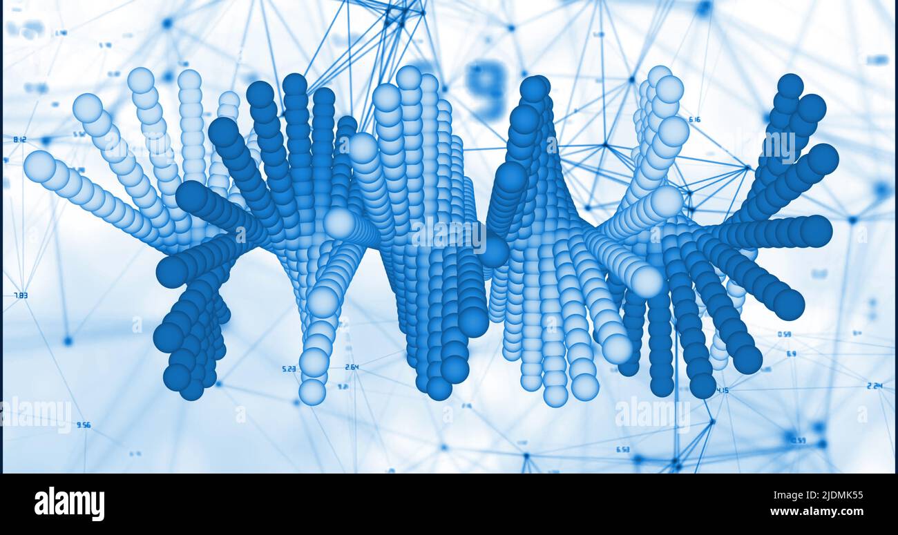 Image of dna strands on white background Stock Photo - Alamy