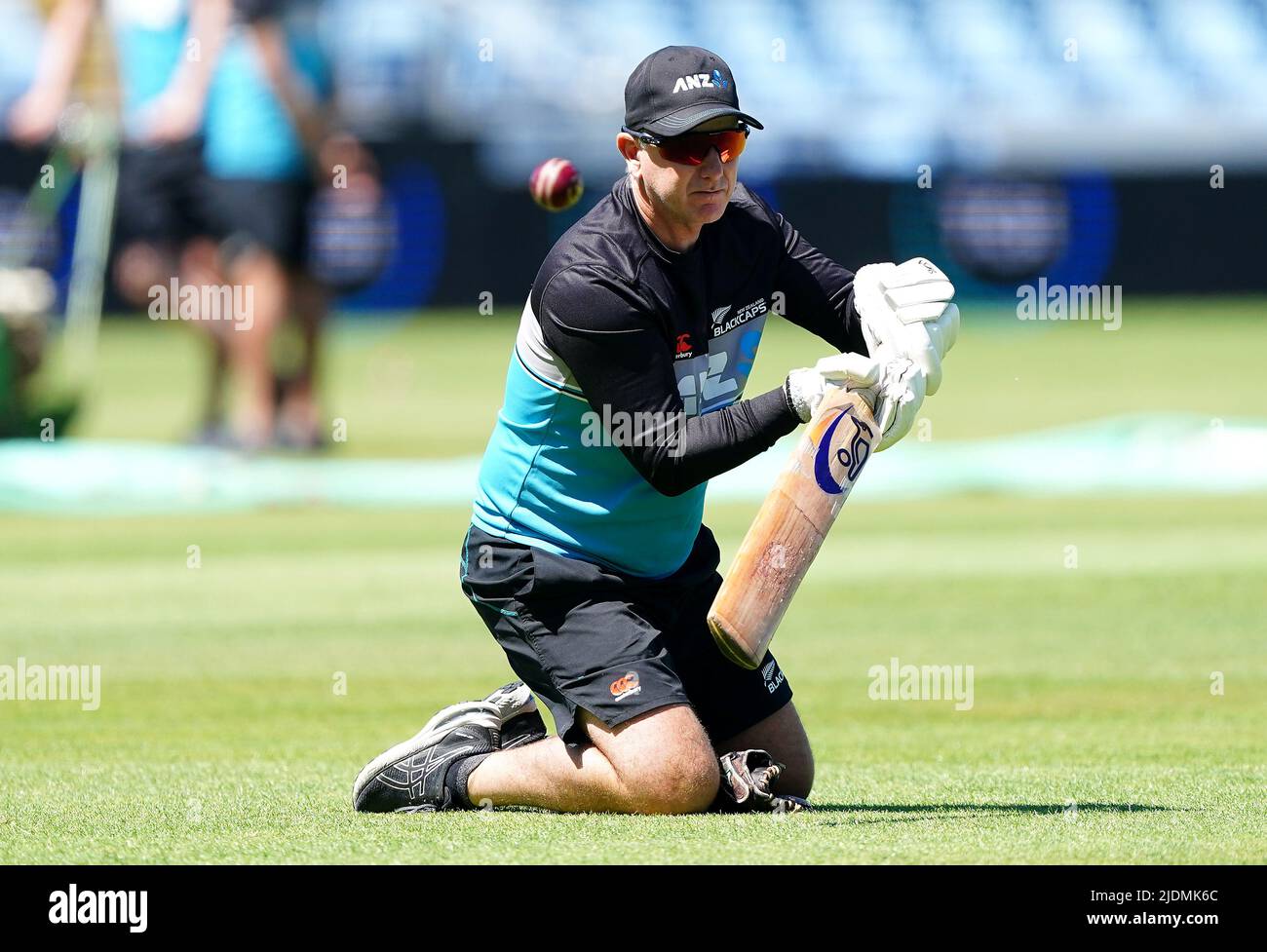 New Zealand coach Gary Stead during a nets session at Emerald ...