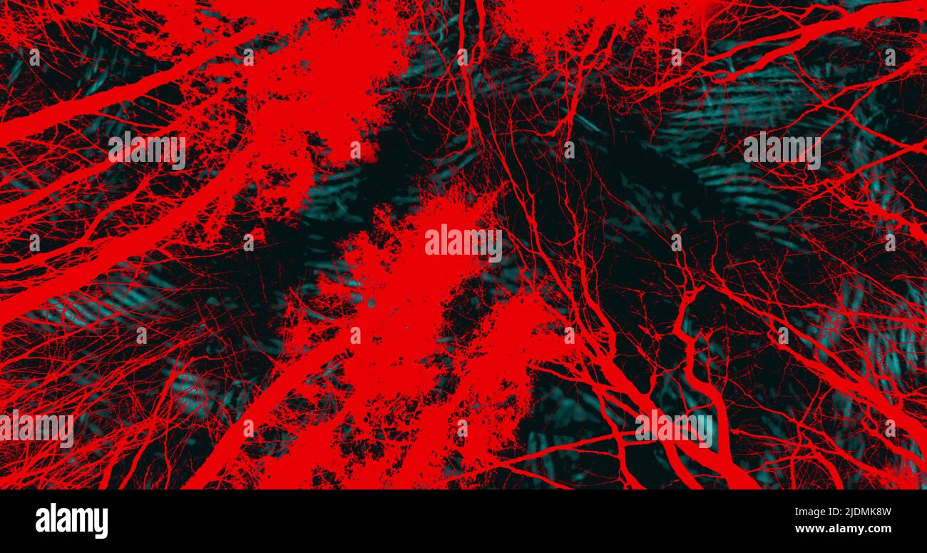 Image of halloween scary shapes in red and black Stock Photo - Alamy