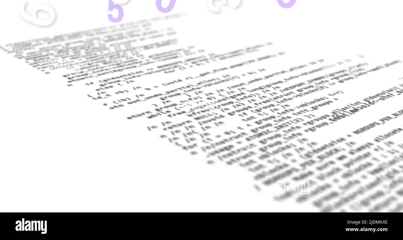 Image of numbers and data processing on white background Stock Photo ...
