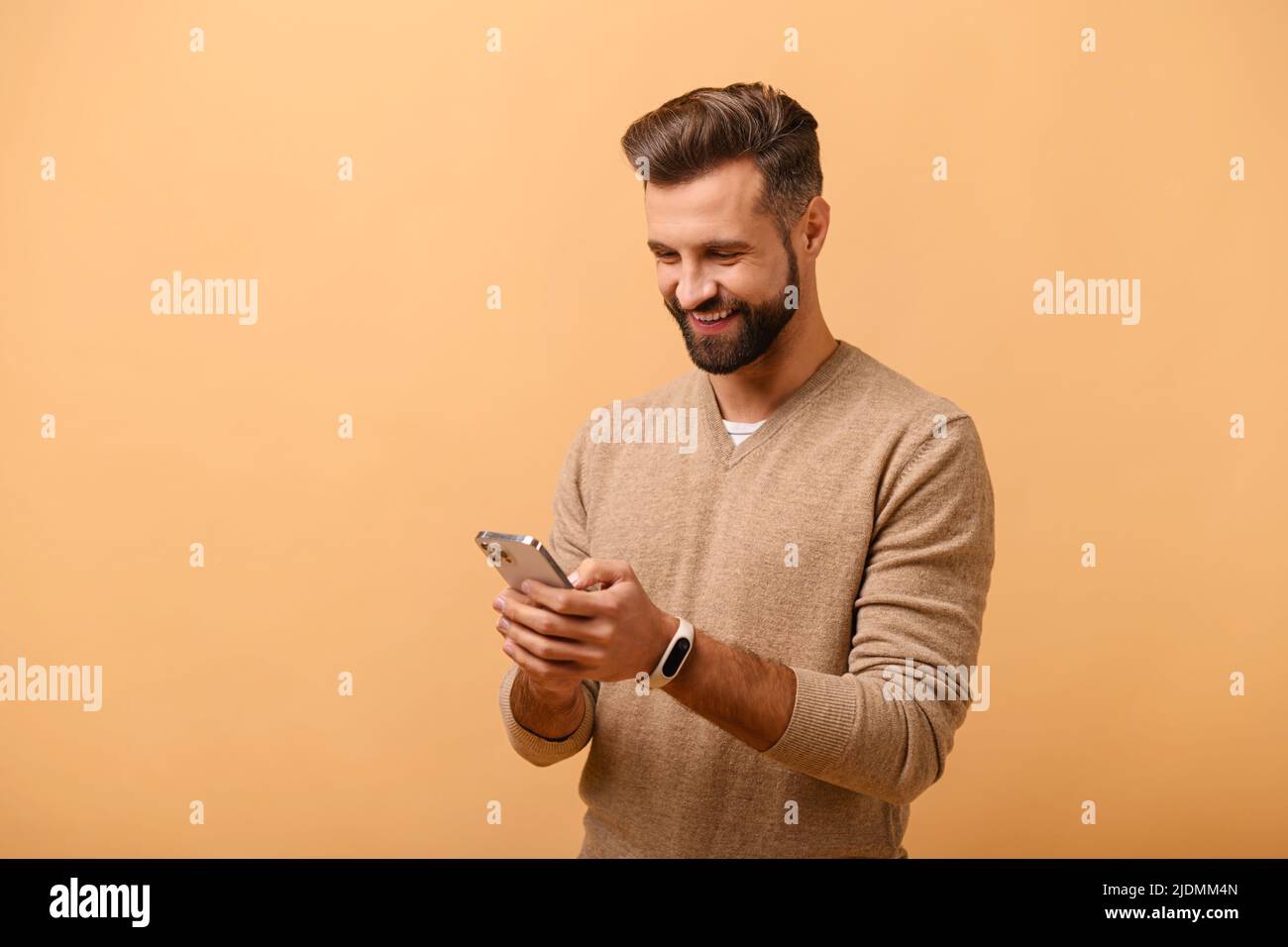 Ambitious young guy scrolling on hi-res stock photography and images ...