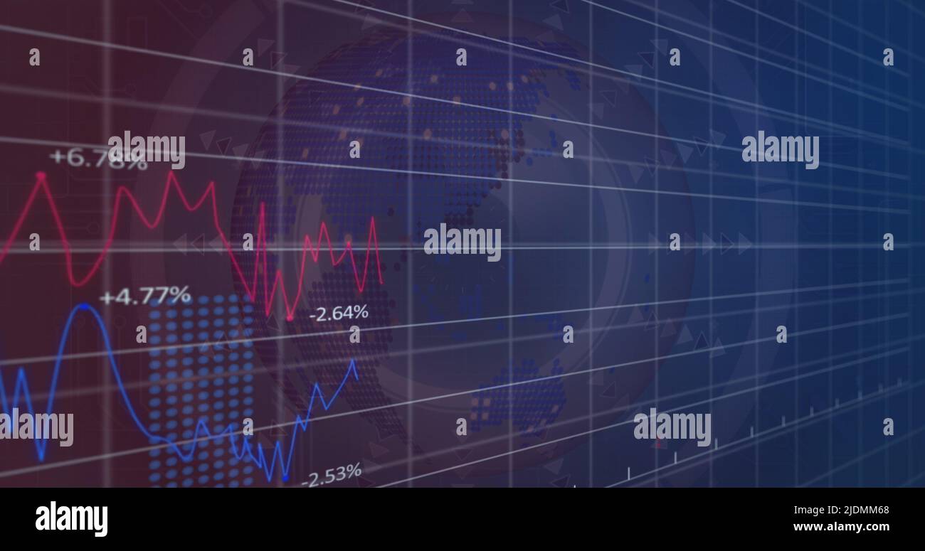 Image rotating globe graph hi-res stock photography and images - Alamy
