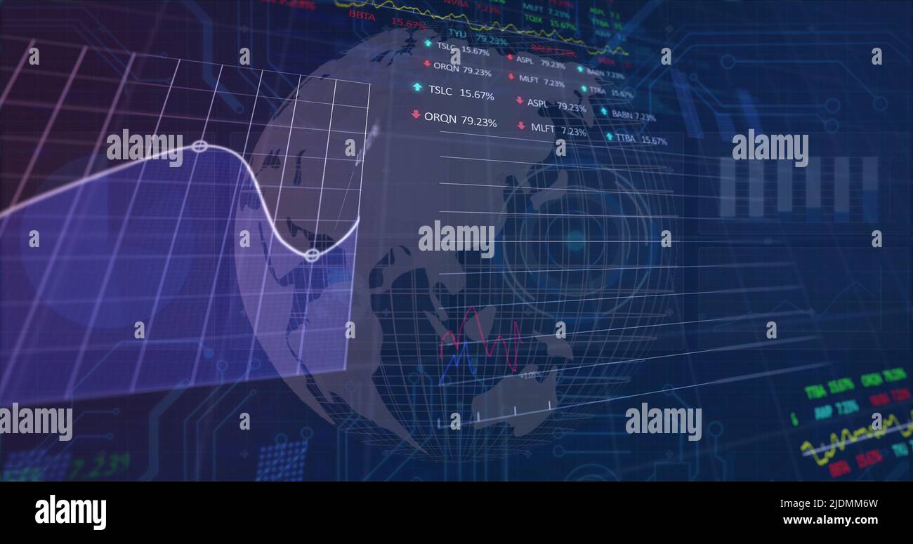 Digital globe financial graphs data hi-res stock photography and images ...