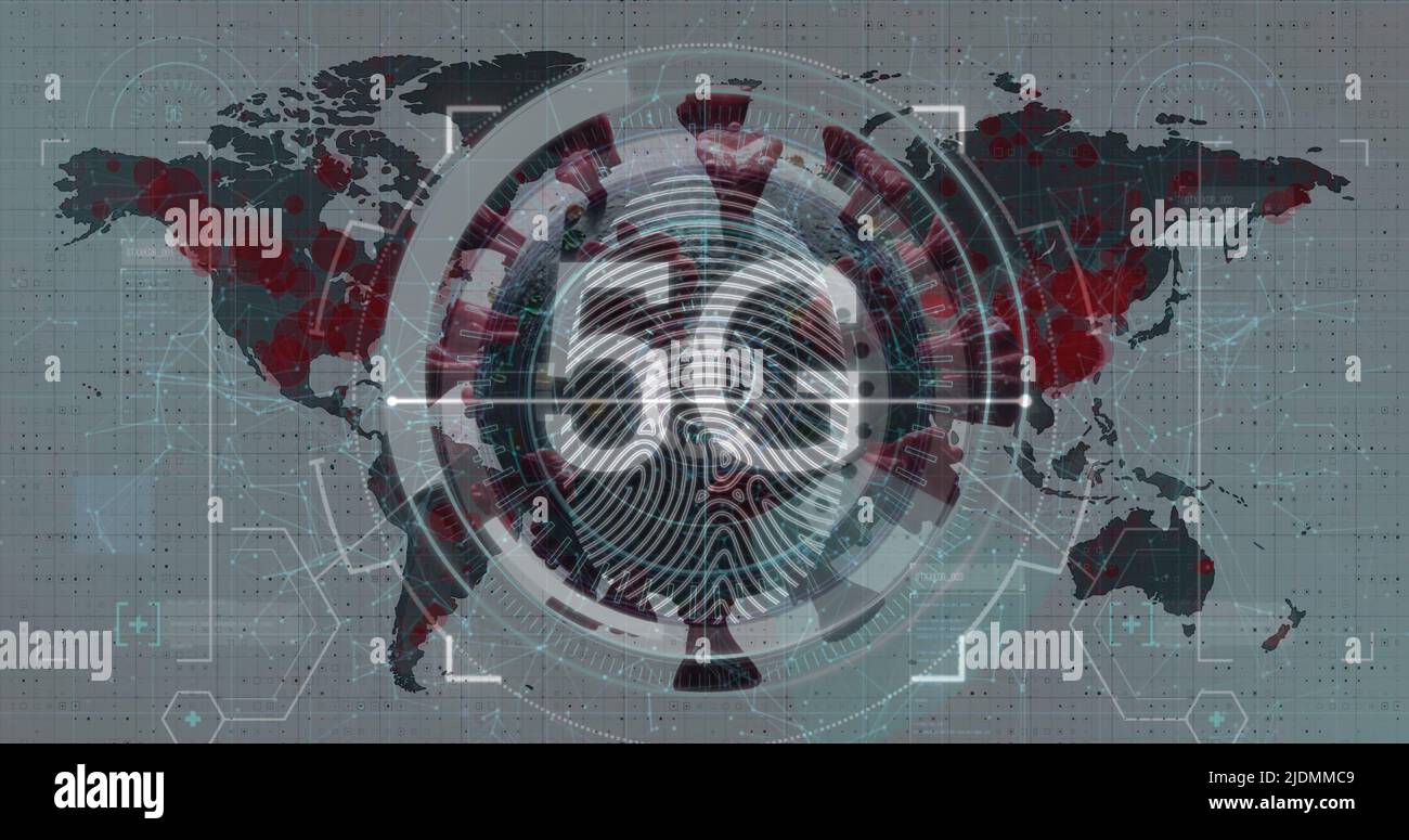 Scope scanning over world map hi-res stock photography and images - Alamy