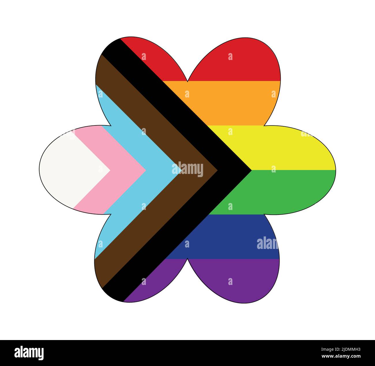 New LGBTQ Rights Pride Flag. Progressive pride flag Stock Vector Image ...