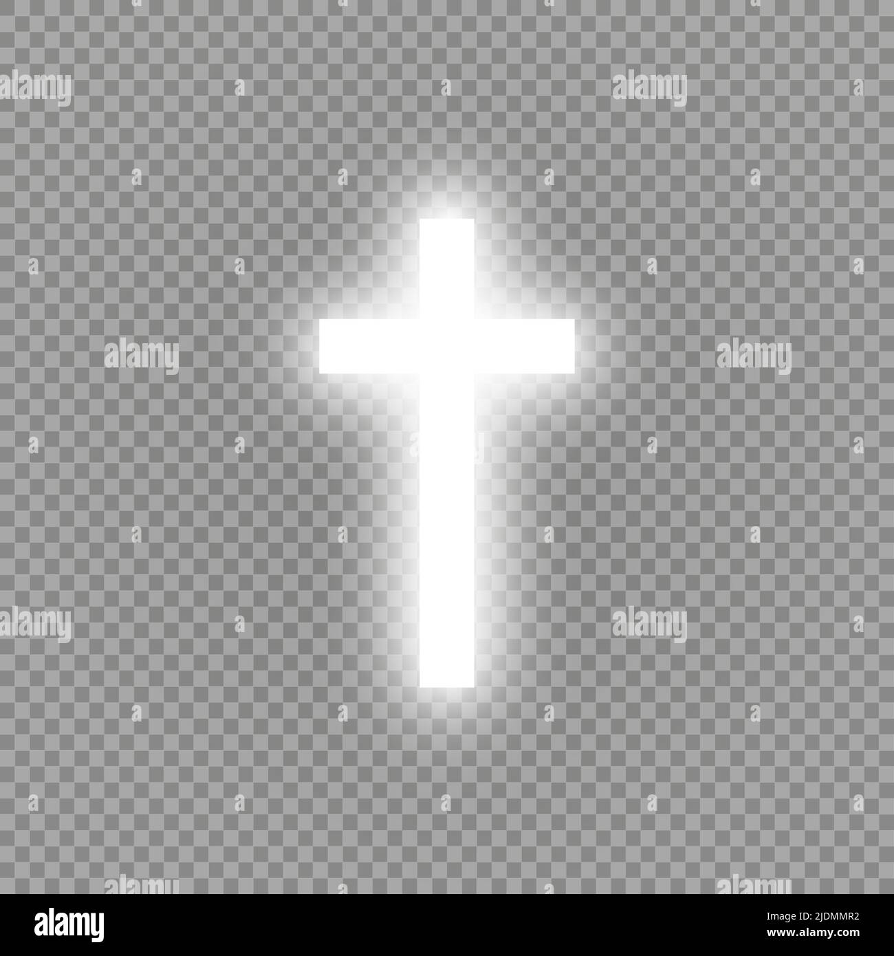 Shining white cross and sunlight special lens flare light effect on ...