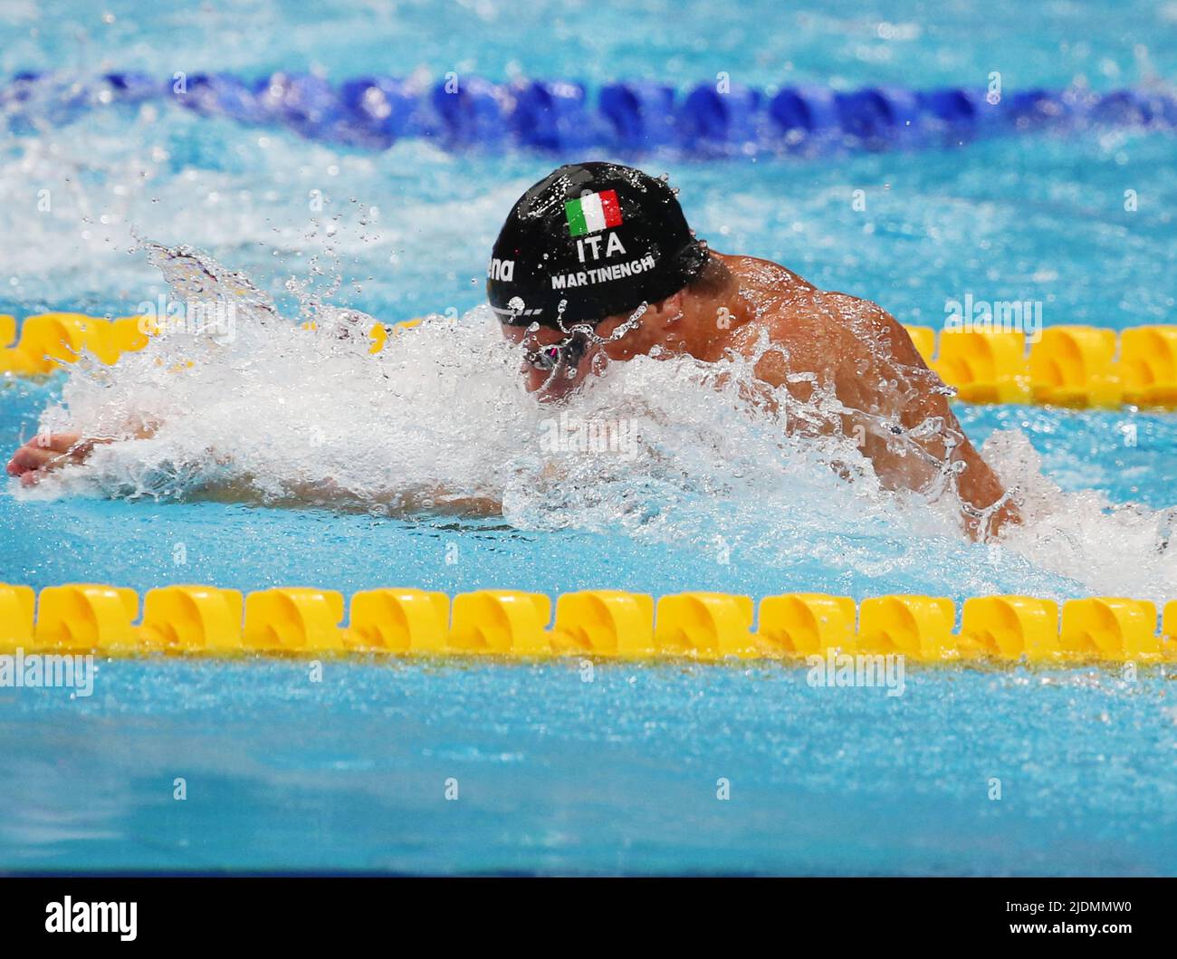 Nicolo Martinenghi of Italy Silver medal, Final 50 M Breaststroke Men ...
