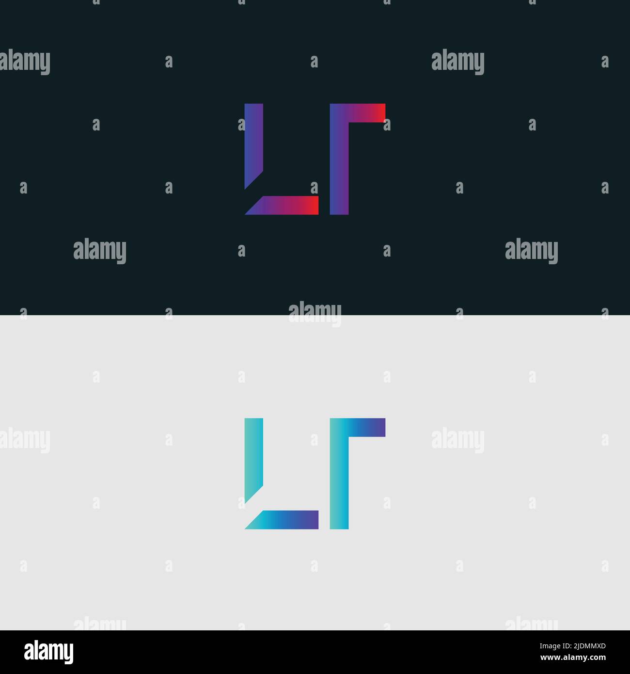 Initial Alphabet letter Logo icon LT, colorful vibrant gradient color ...