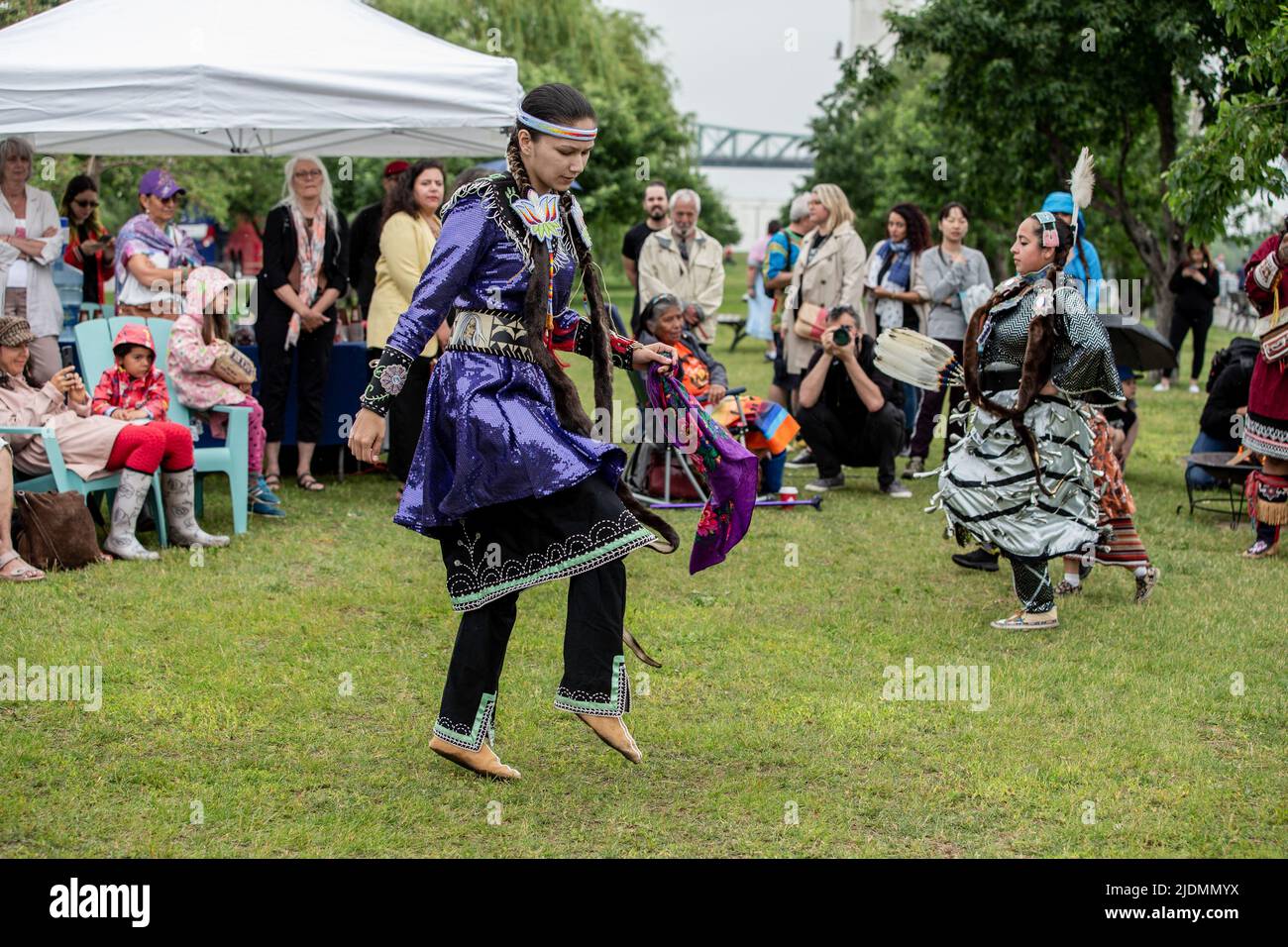 Montreal, Canada. 21st June, 2022. A presentation of an Indigenous ...