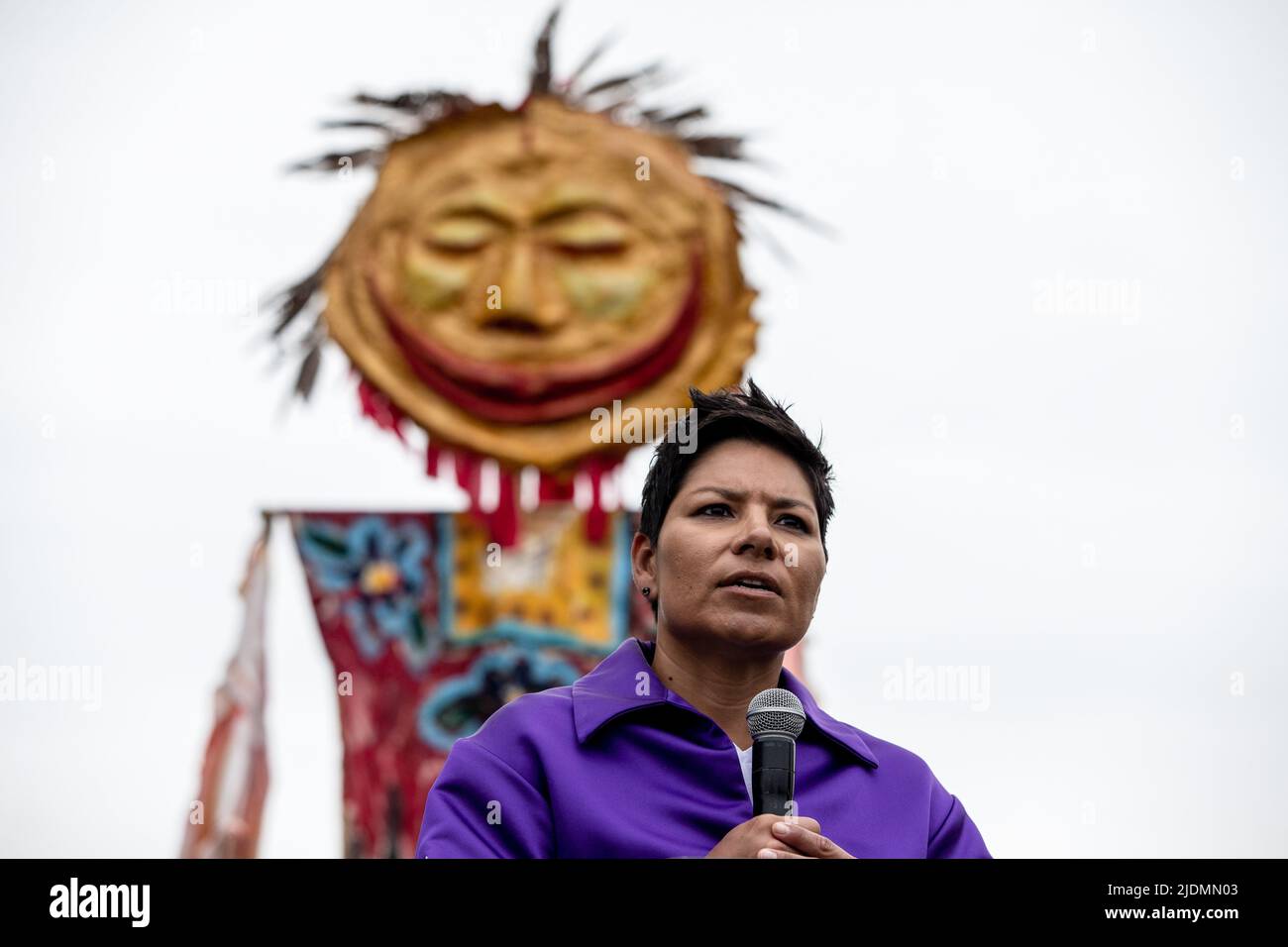 Mohawk Council of Kahnawake Grand Chief Kahsennenhawe Sky-Deer speaks ...