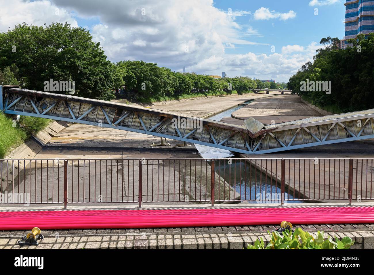 New cables have been laid to replace the old burnt ones on a broken ...