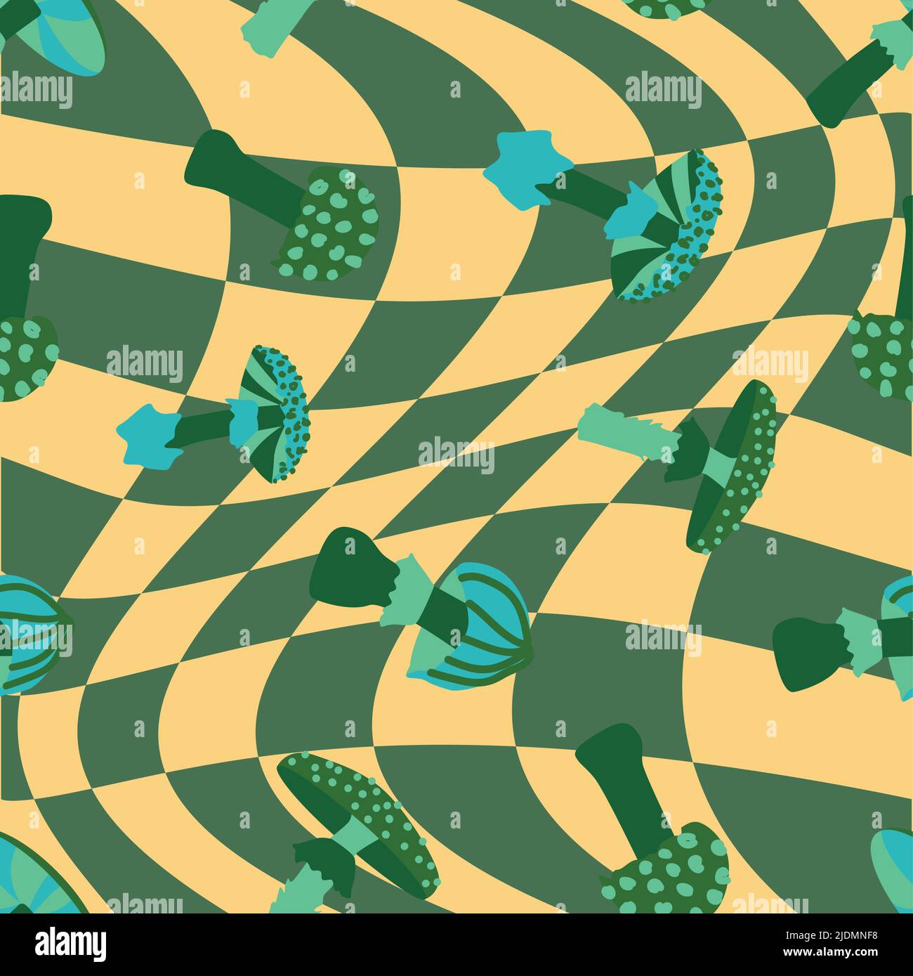 Magic psychedelic drug mushrooms seamless pattern. Psychedelic ...