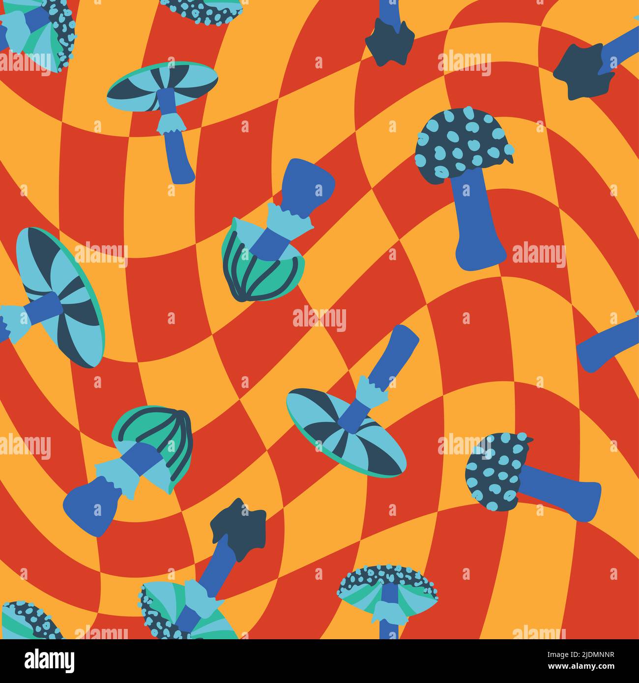 Magic psychedelic drug mushrooms seamless pattern. Psychedelic ...