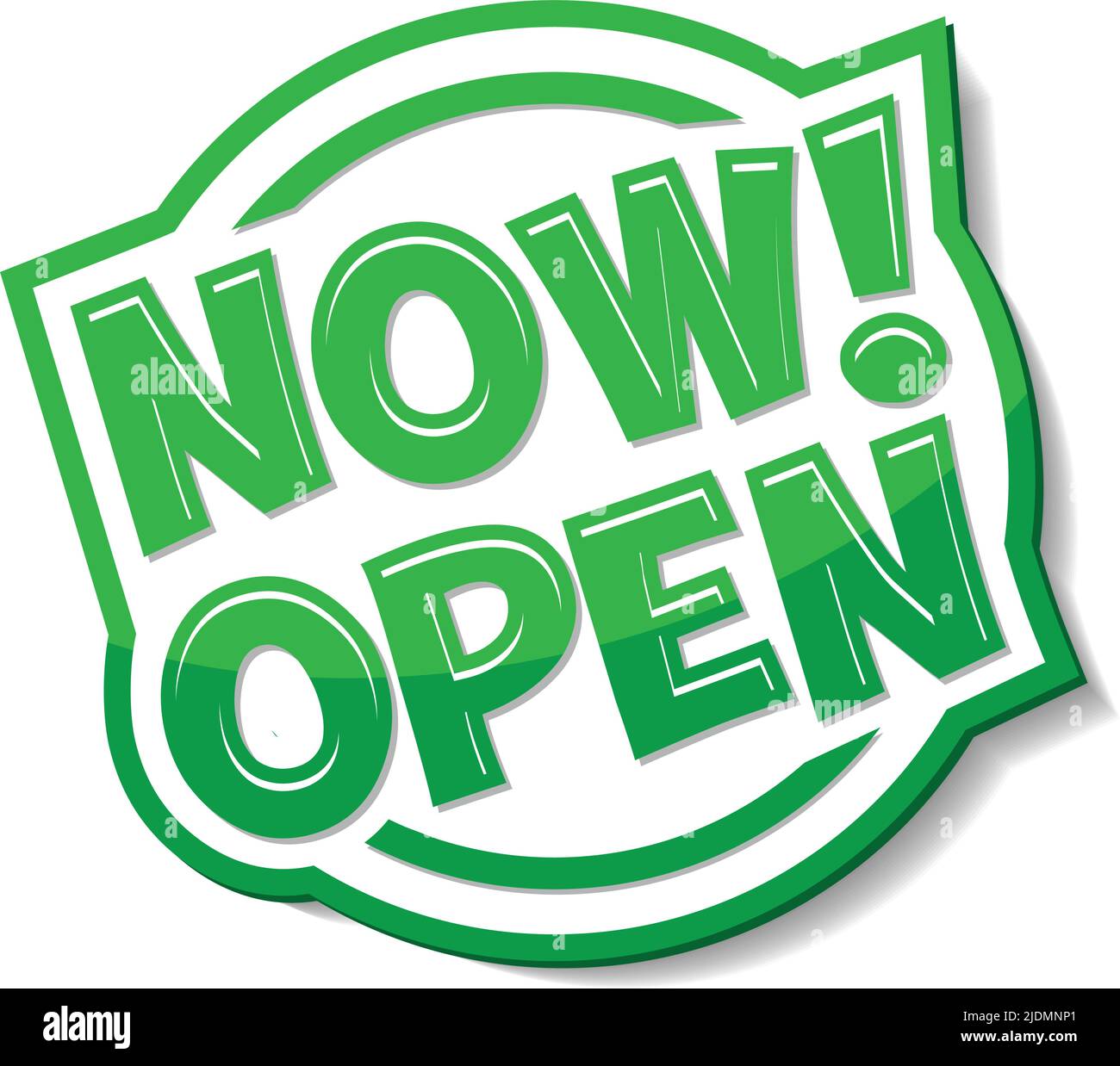 Now open door sign or web banner. Vector on transparent background ...