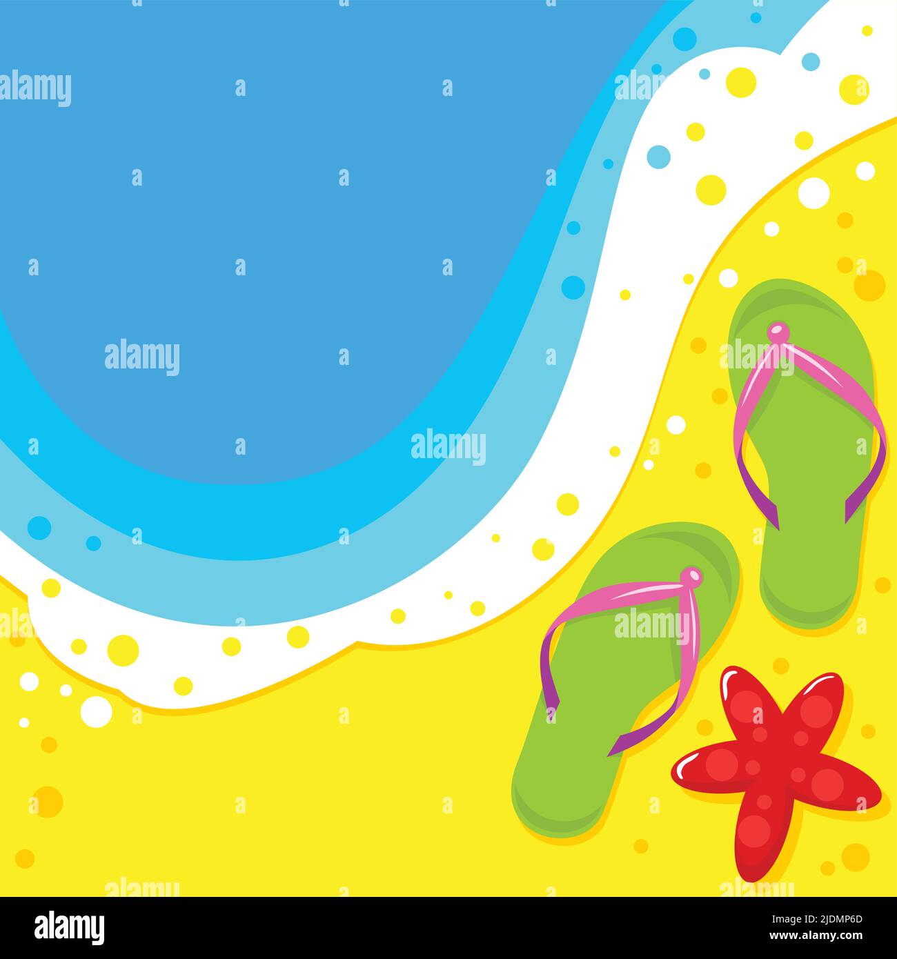 Sandy sea beach background. Summer template with beach slaps and ...