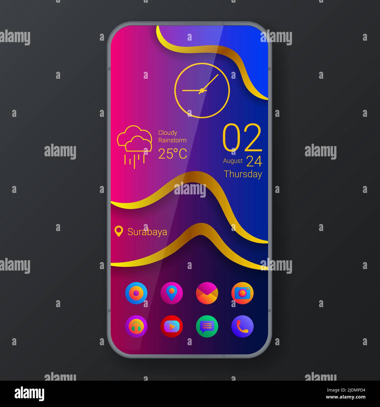 gold elegant home screen user interface Stock Vector Image & Art - Alamy