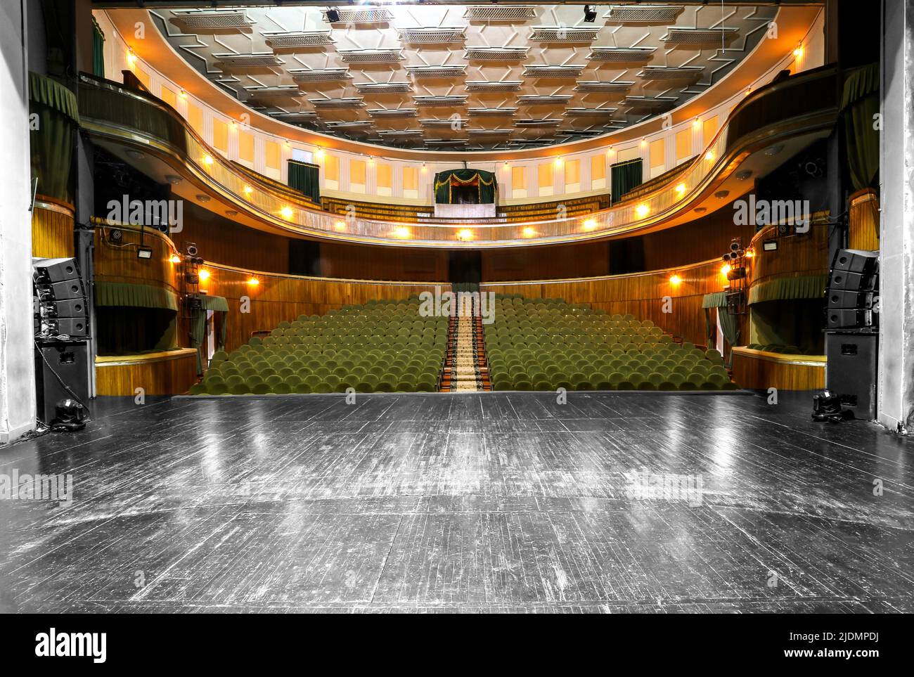 Image theater stage and auditorium with balconies and loggias Stock ...