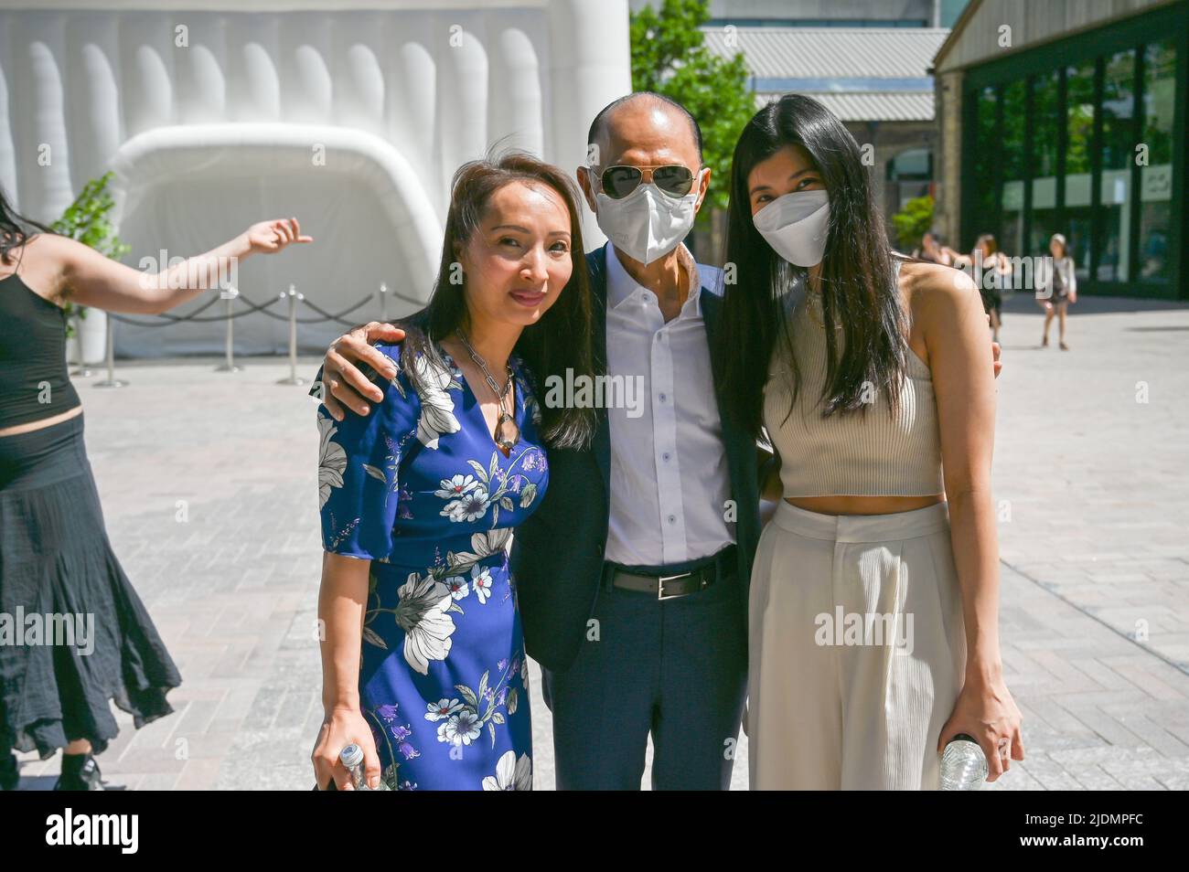 London, UK. - 22 June 2022. Jimmy Choo and his wife and daughter ...
