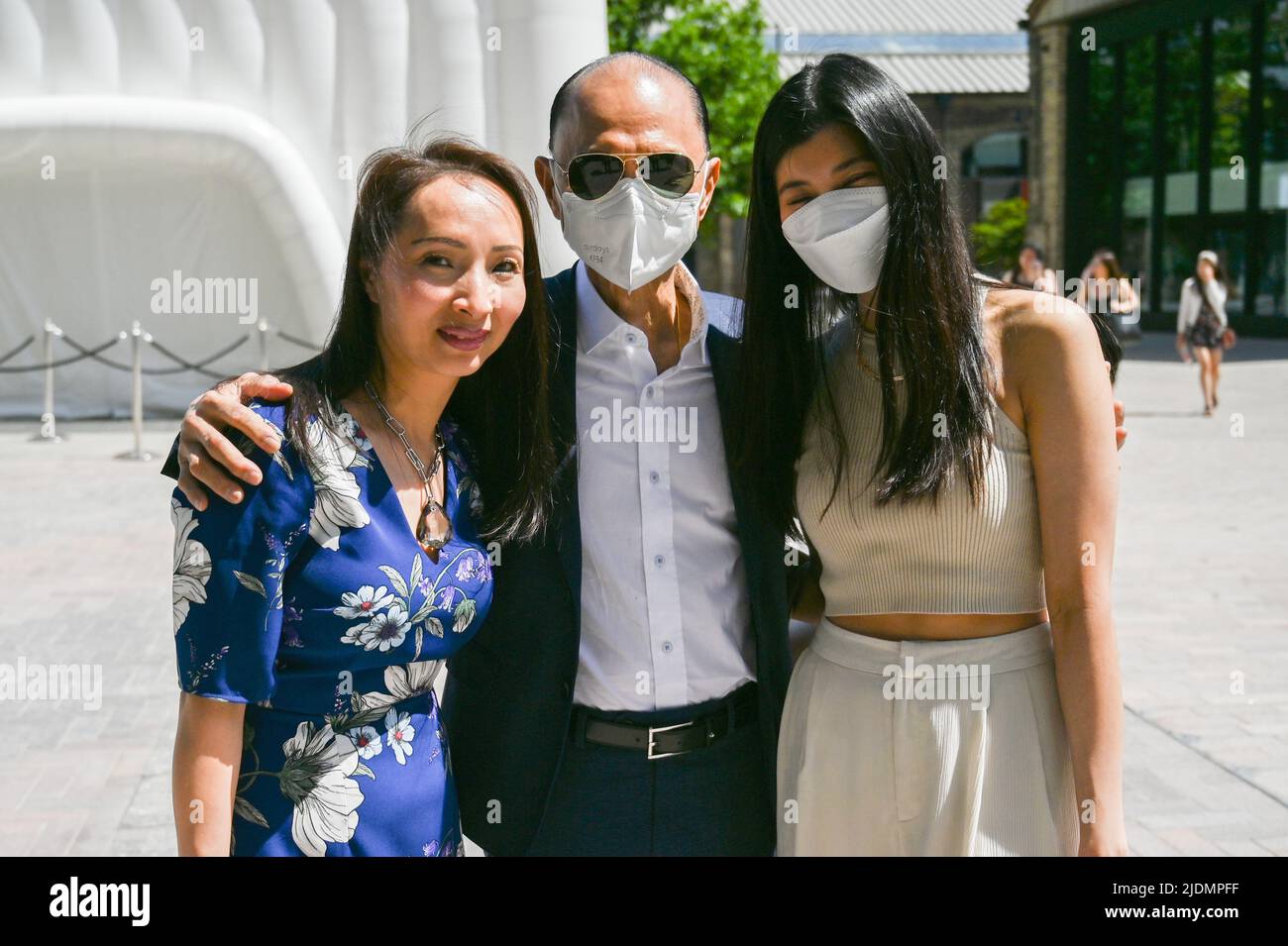 London, UK. - 22 June 2022. Jimmy Choo and his wife and daughter ...