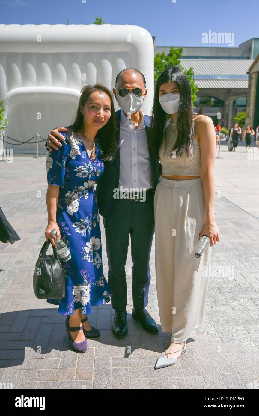 London, UK. - 22 June 2022. Jimmy Choo and his wife and daughter ...