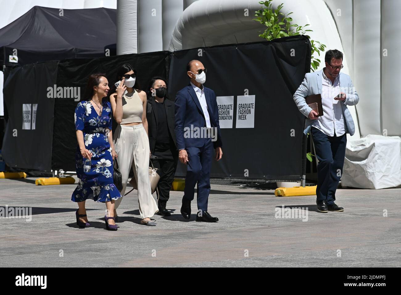 London, UK. - 22 June 2022. Jimmy Choo and his wife and daughter ...