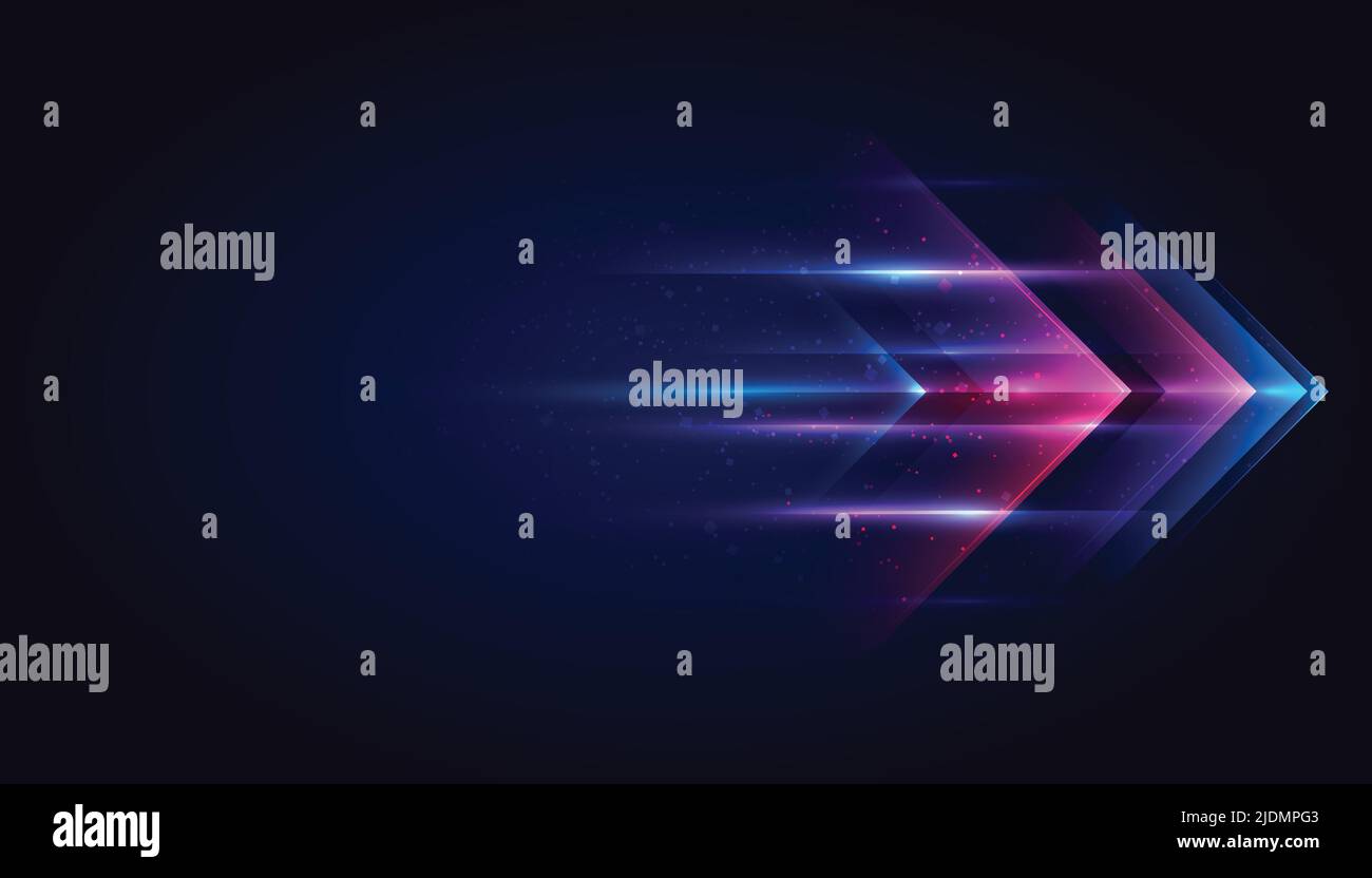 Modern abstract arrows moving at high speed.Technology movement ...