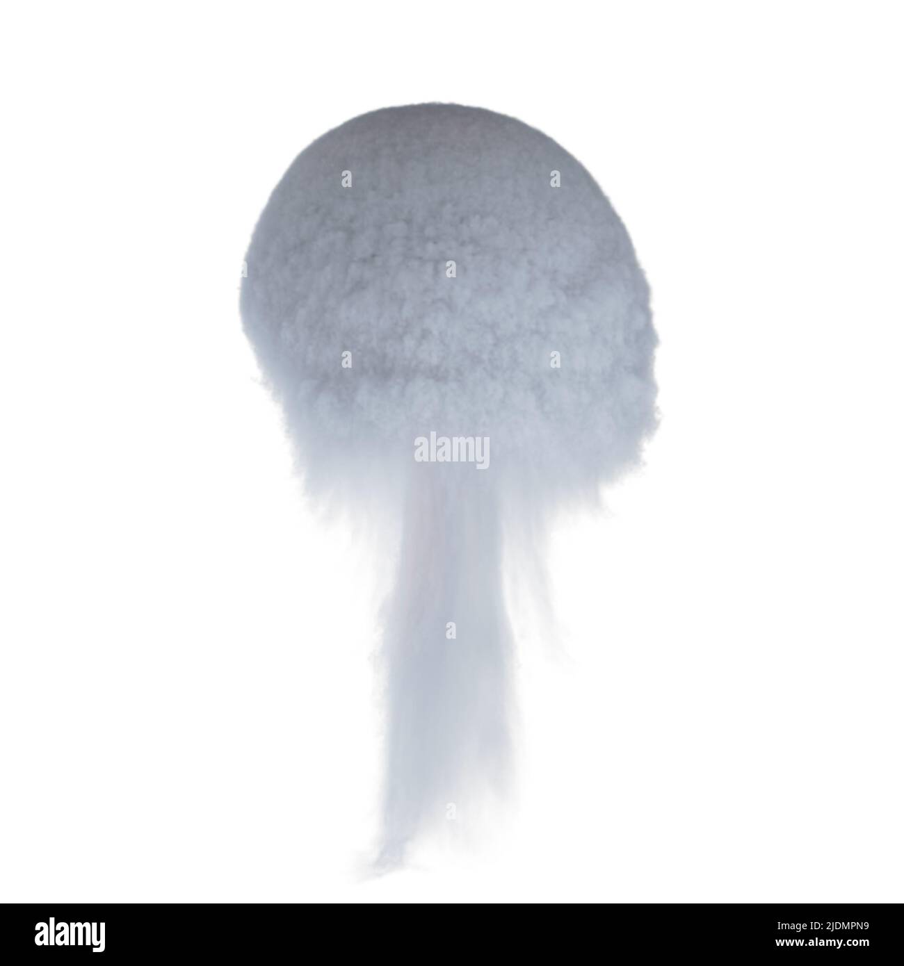 Flying up gray smoke on white background. Smoke mushroom. Explosive ...