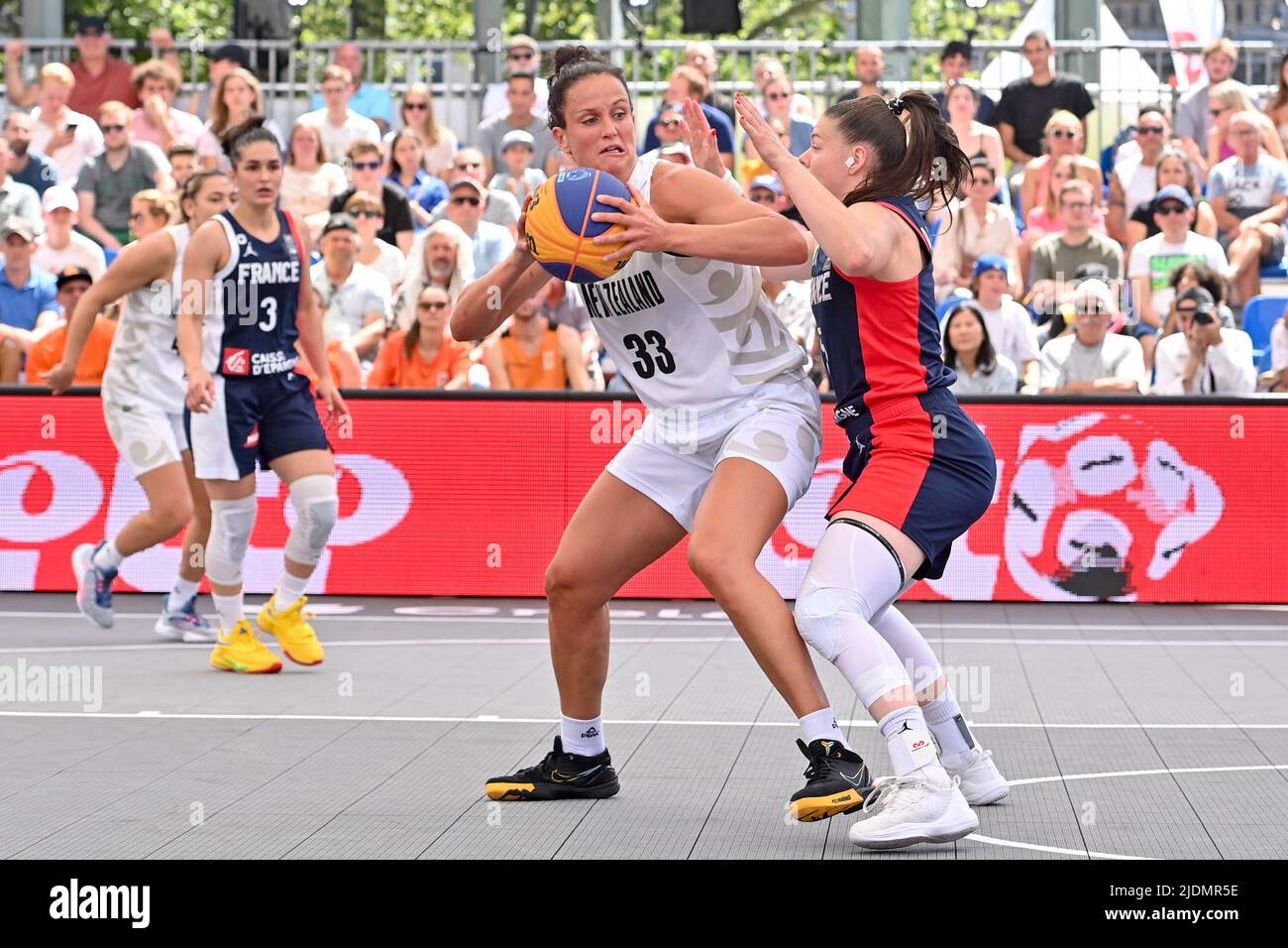 Antwerp. Belgium, 22/06/2022, New Zealand's Jillian Harmon and French ...