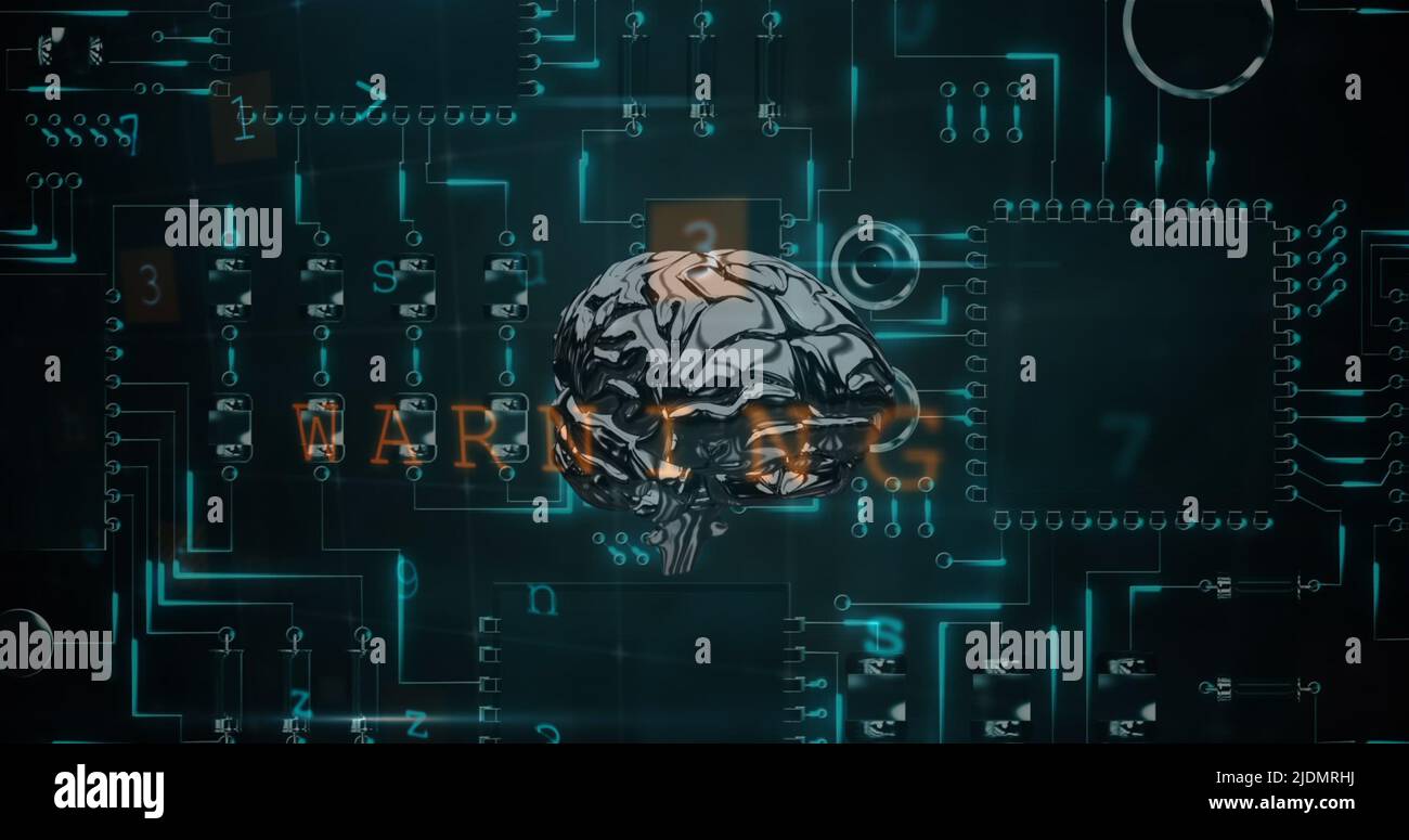 Human brain and circuit board hi-res stock photography and images - Alamy