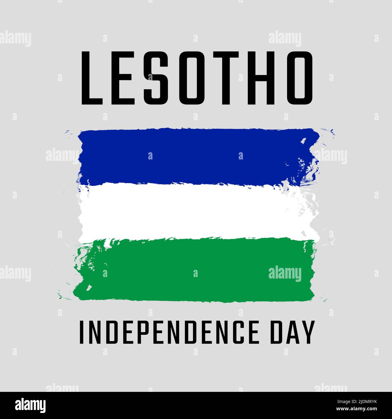 Illustration of lesotho independence day text and lesotho national flag ...