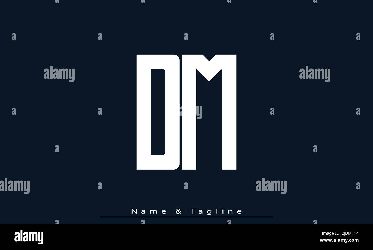 Alphabet letters Initials Monogram logo DM , MD Stock Vector Image ...