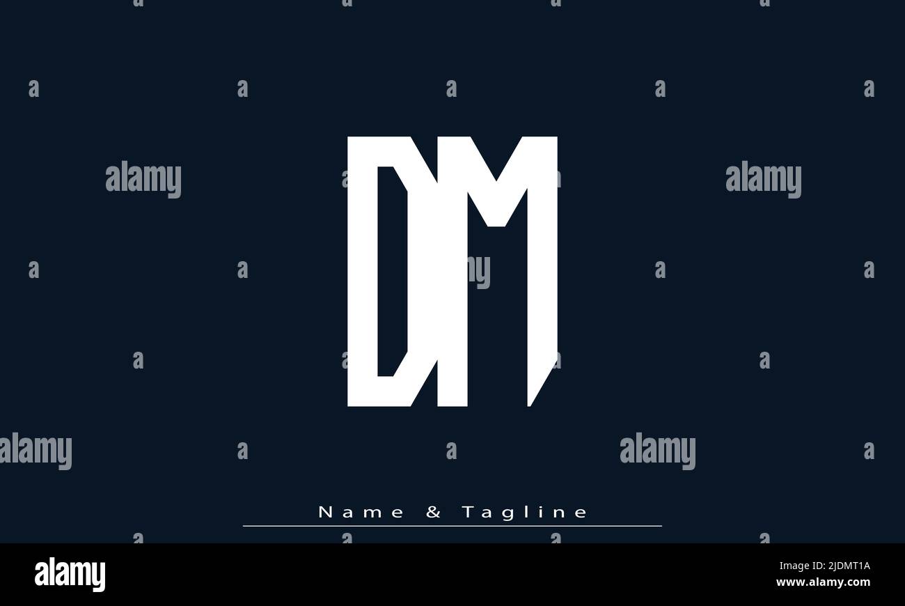 Alphabet letters Initials Monogram logo DM , MD Stock Vector Image & Art - Alamy