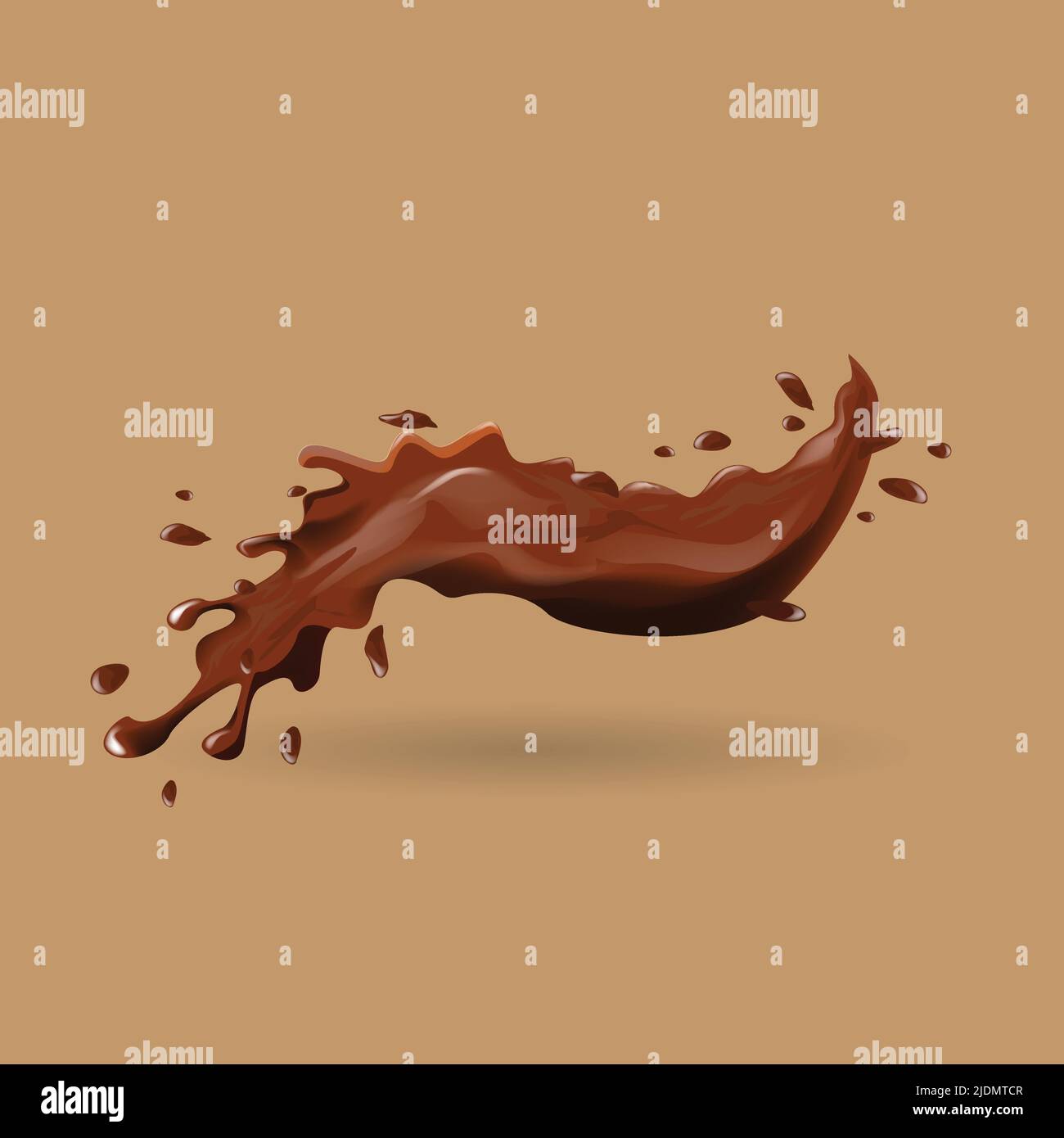Realistic 3d Chocolate splash for your ad design Stock Vector Image ...