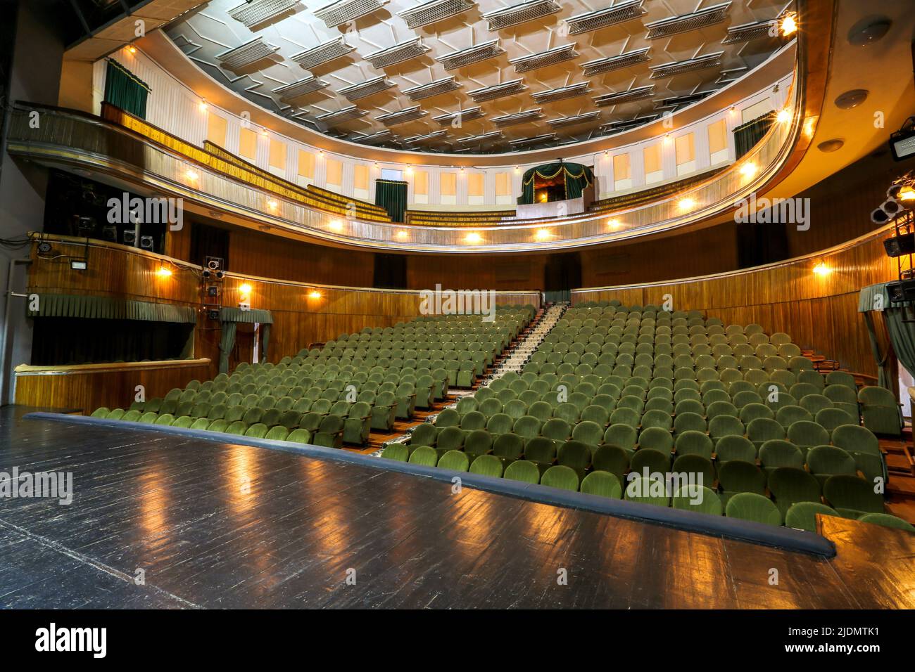 Image theater stage and auditorium with balconies and loggias Stock ...