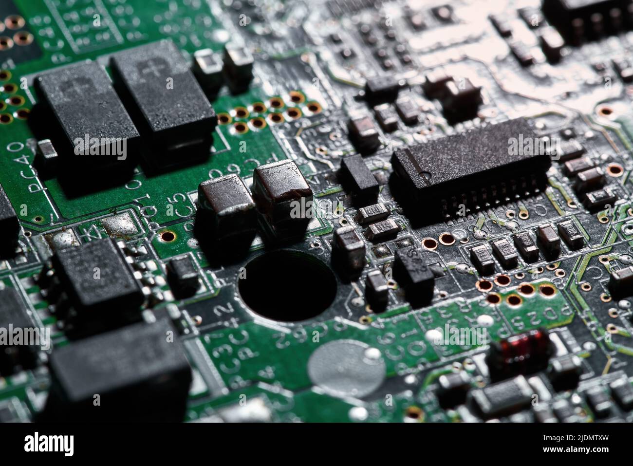 Close-up view of the electronic circuit board Stock Photo - Alamy