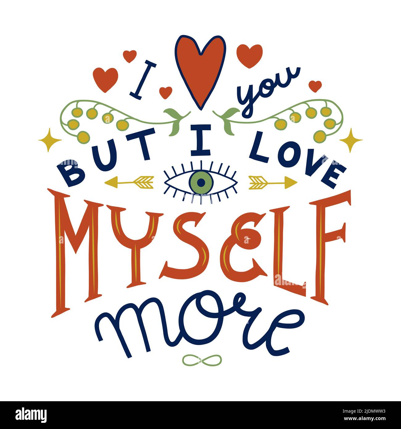 Self love art Stock Vector Images - Alamy