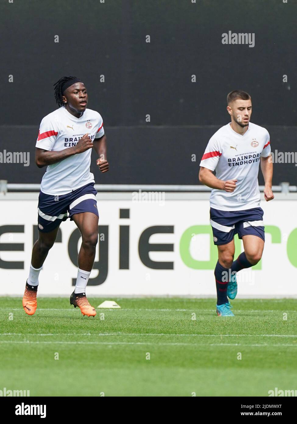 EINDHOVEN, NETHERLANDS - JUNE 20: Johan Bakayoko of PSV and Mathijs ...