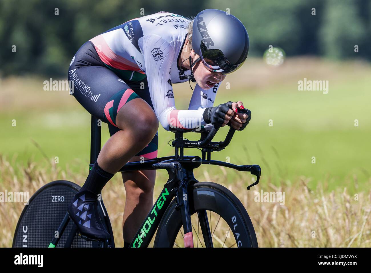 EMMEN - Cyclist Shirin van Anrooij during the Dutch National Time Trial ...