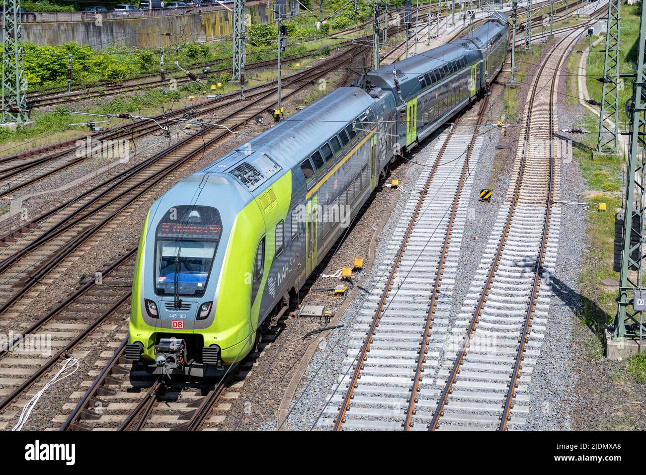 DB Regio Bombardier Twindexx Vario train in NAH.SH livery at Kiel main ...
